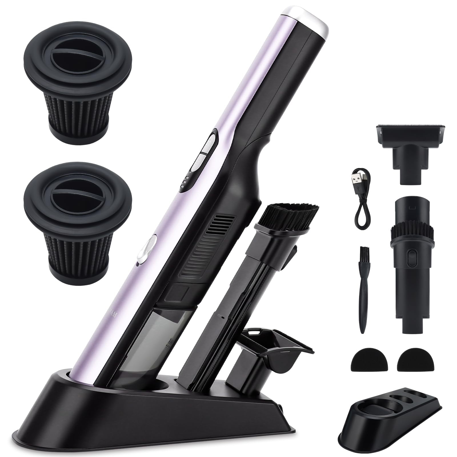 Handheld Vacuum Cordless, Car Vacuum Cleaner 18KPa High-Power Suction ...