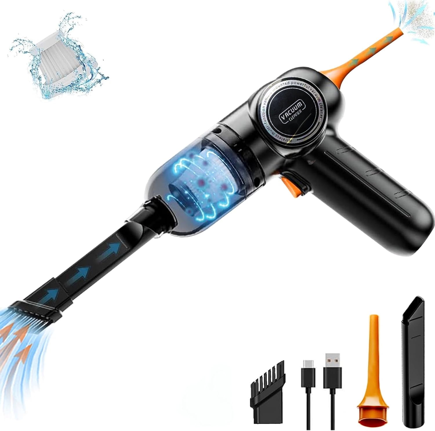 Handheld Vacuum Cordless,Portable Vacuums for Car , 2 in 1 Wireless ...