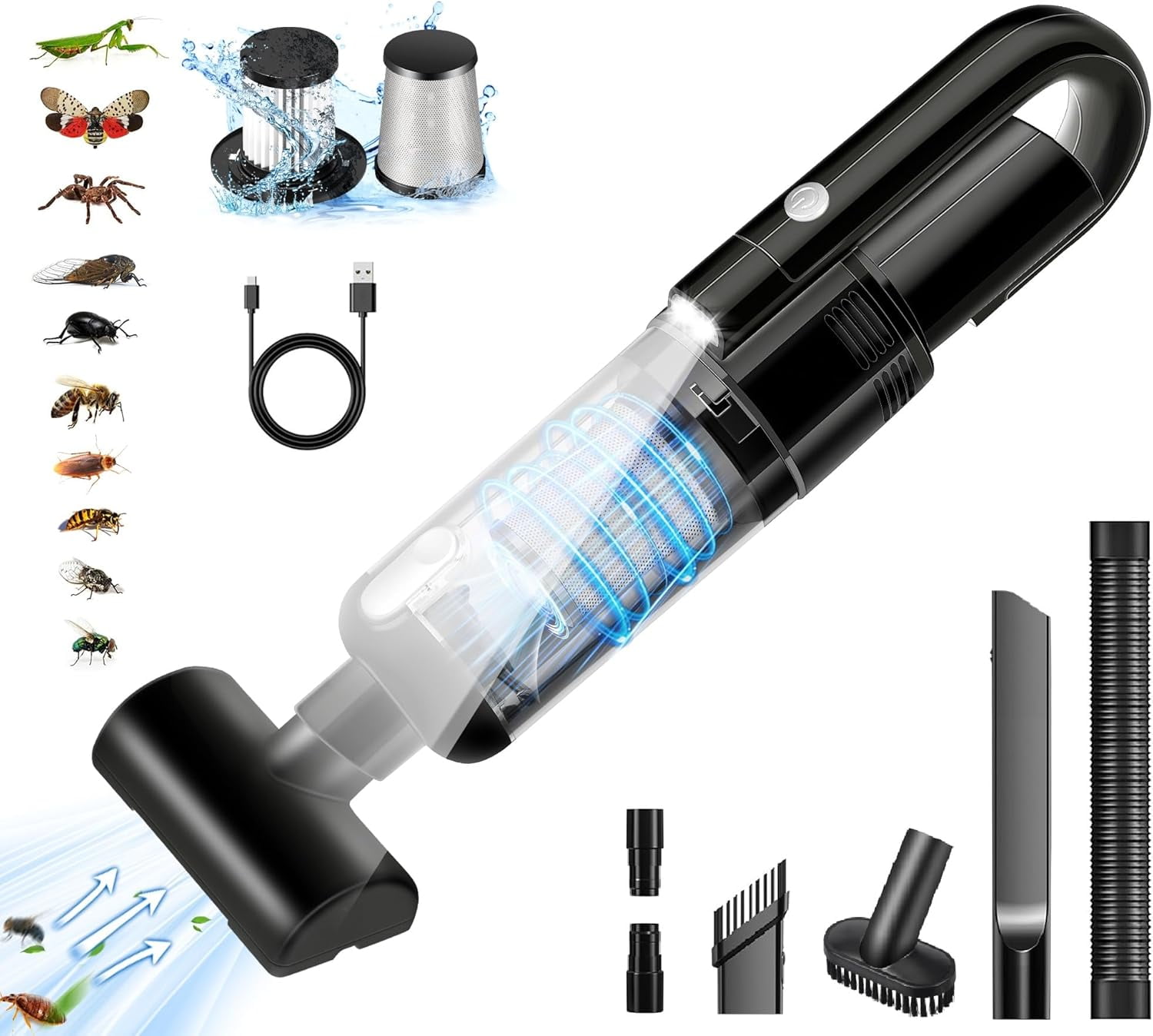 Handheld Vacuum Cordless: Portable vacuum cleaner with powerful suction ...
