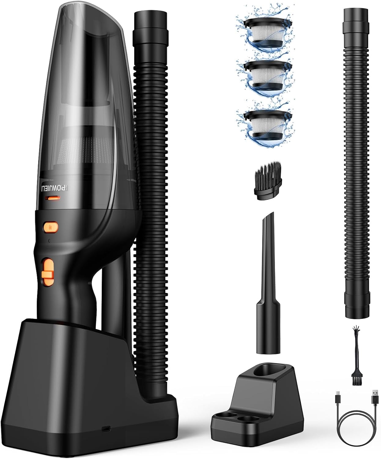 Handheld Vacuum Cordless Rechargeable,Car Vacuum Cleaner with High ...