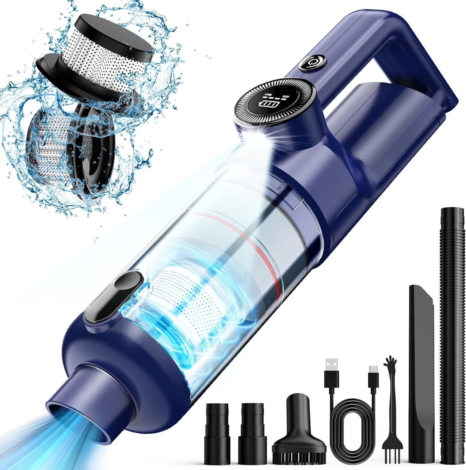 Handheld Vacuum Cordless - Vacuum Cleaner with Brushless , 15kPa ...
