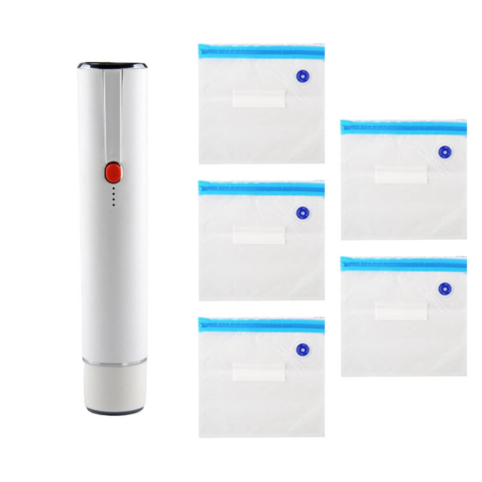 Handheld Vacuum Food Sealer Portable Rechargeable vacuum sealer with 5 Reusable Food ...