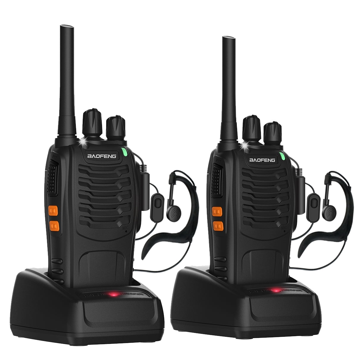 Handheld Walkie Talkies 2-Way Radios Black (2Pcs/Pair) - Walmart.com