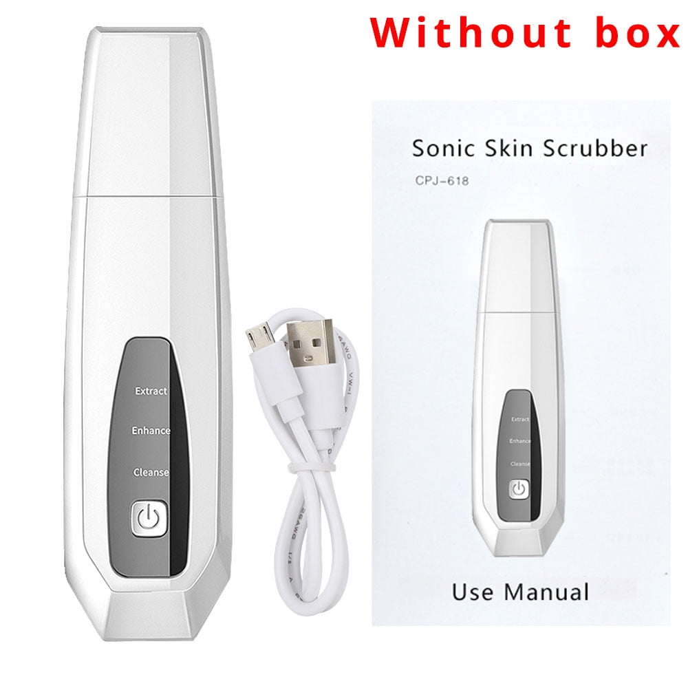 Handheld Wireless Ultrasonic Skin Scrubber Pore Cleaner Facial Ion ...