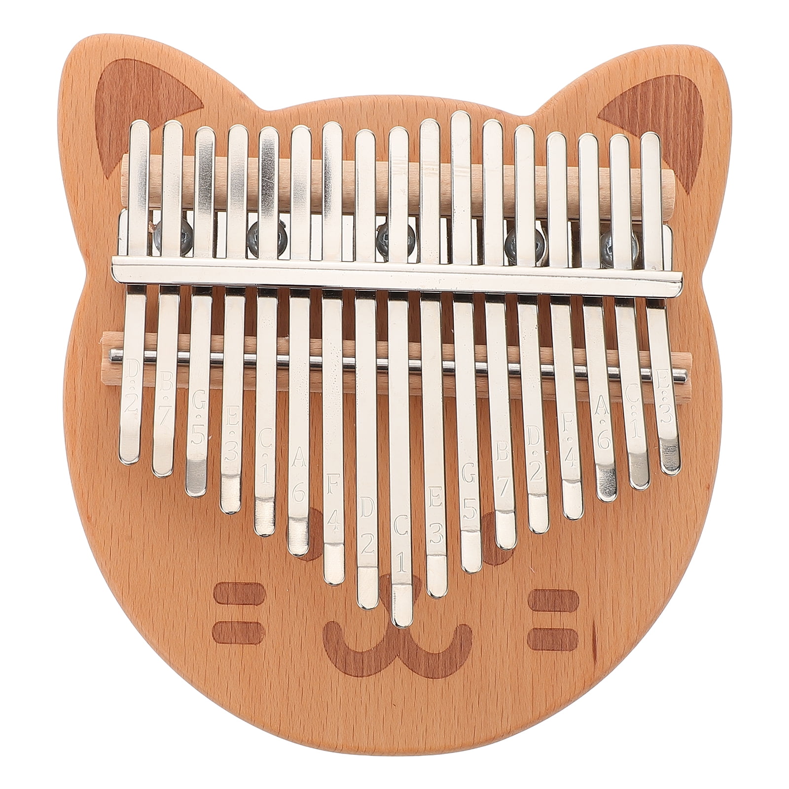 Portable Wooden kalimba for Kids Light Brown Small Musical Instrument ...