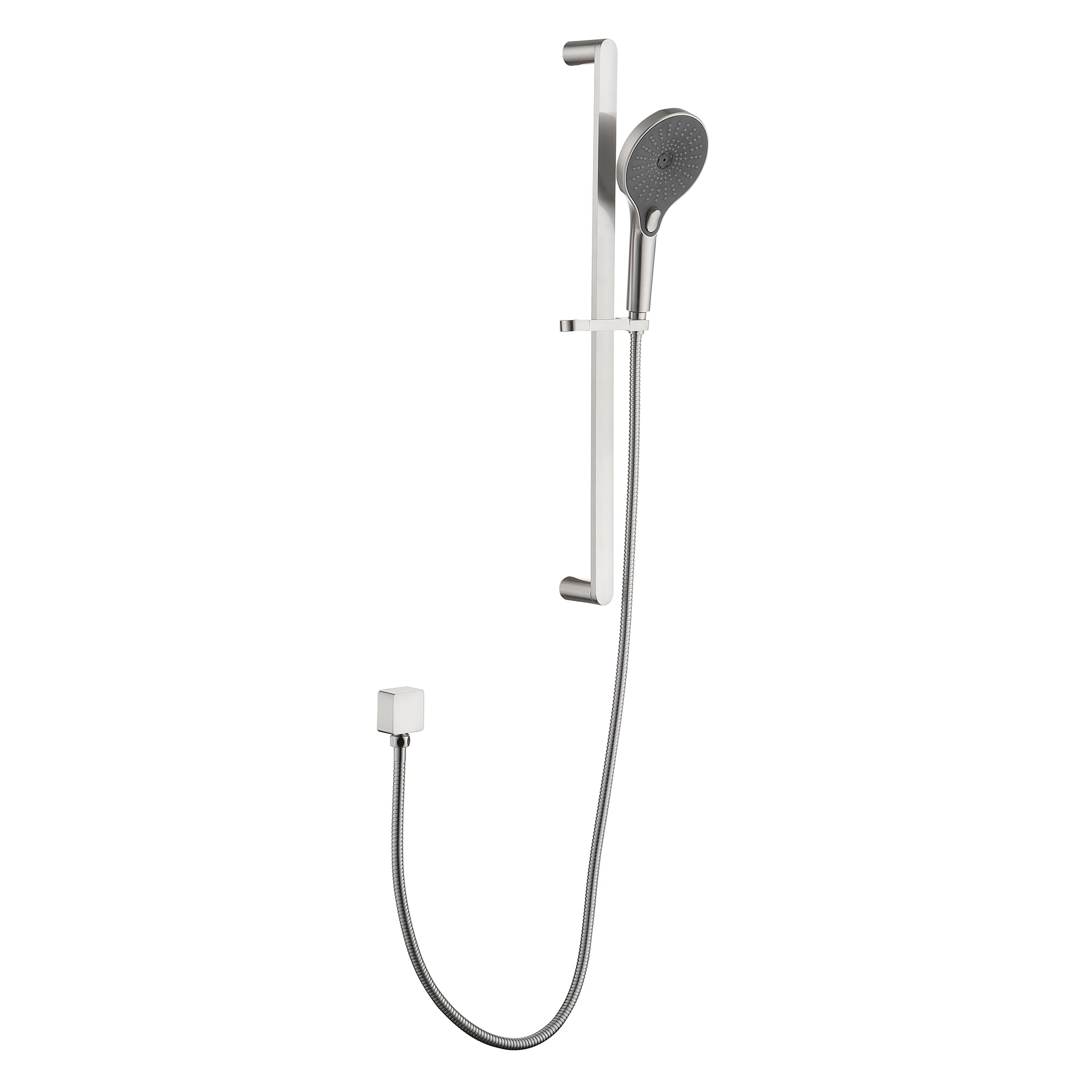Handheld shower head with adjustable shower slide bar and hose ...