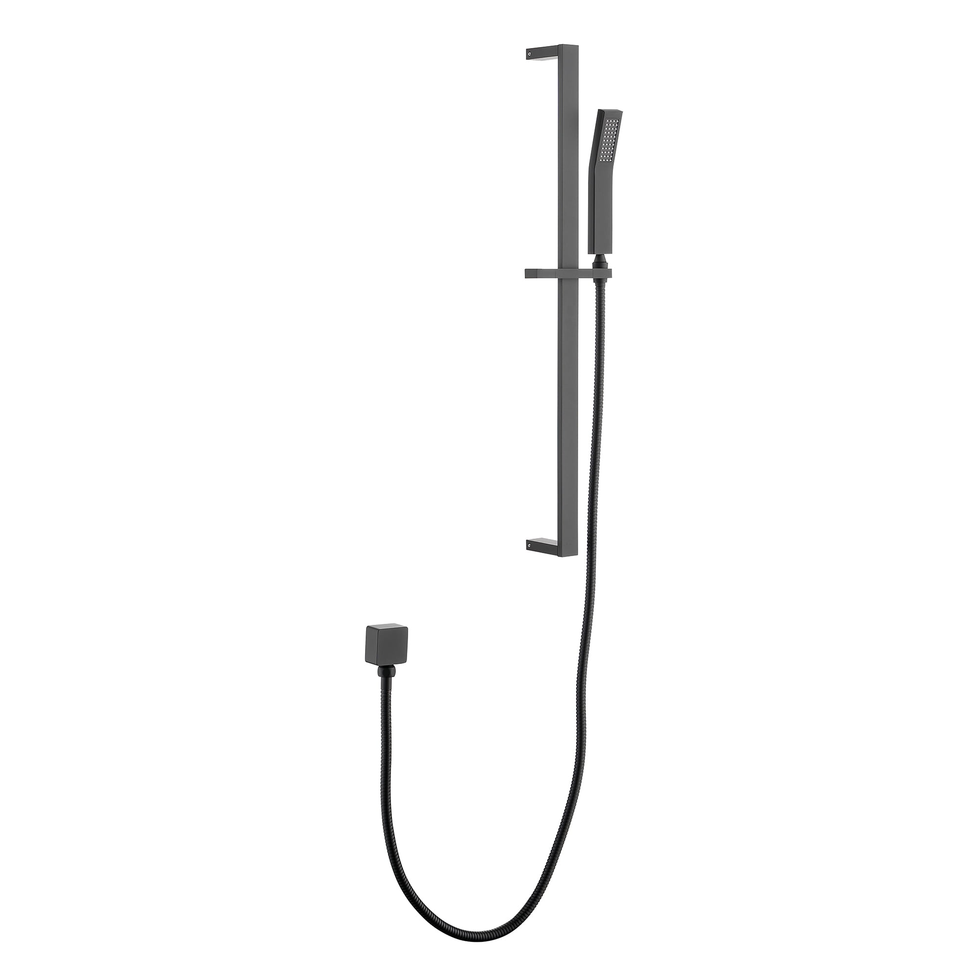 Handheld shower head with adjustable shower slide bar and hose ...