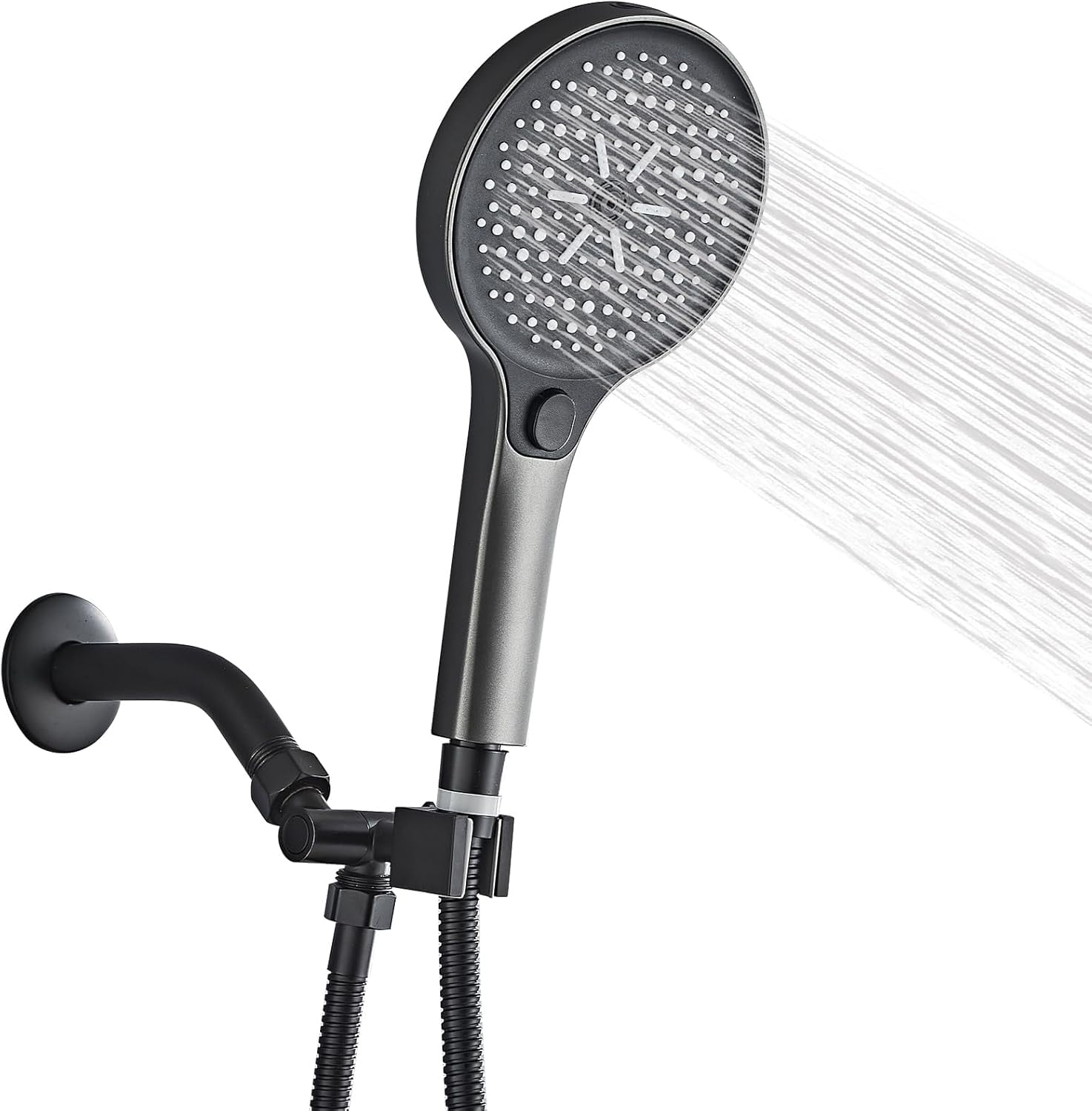 Handheld shower set, 4-setting powerful water spray head, high-pressure ...