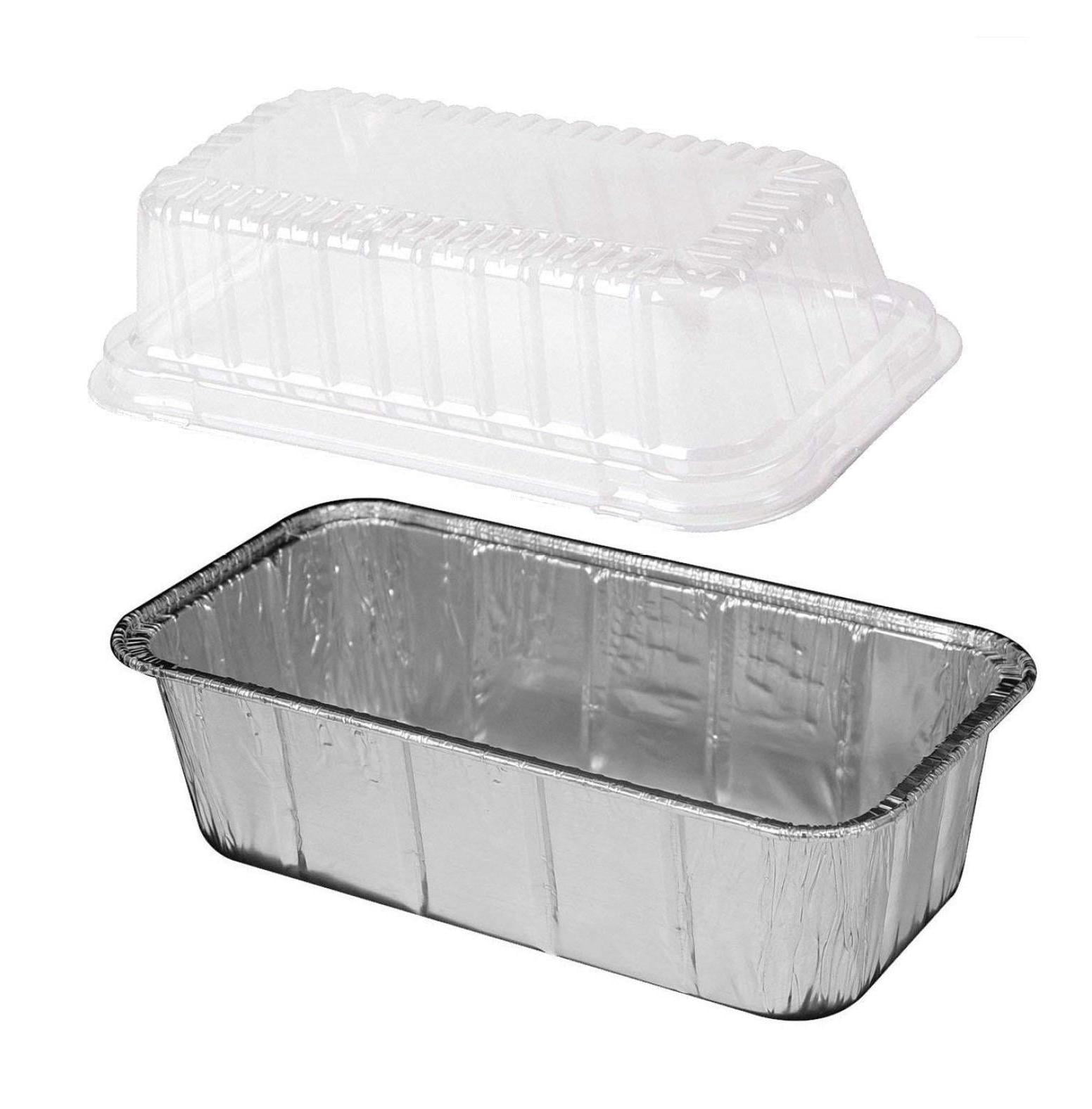 Handi- 2 lb. Disposable Aluminum Loaf Bread Pan w/High Dome Lid (Pack ...