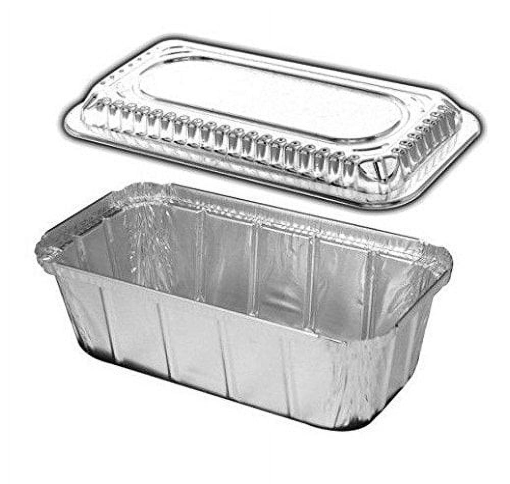 Handi-Foil 1 1/2 lb. IVC Disposable Aluminum Foil Loaf Pan w/Clear Dome ...