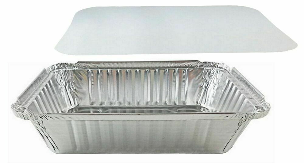Handi-Foil 2 1/4 lb. Oblong Aluminum Take-Out Pan w/Board Lid Combo 250 ...