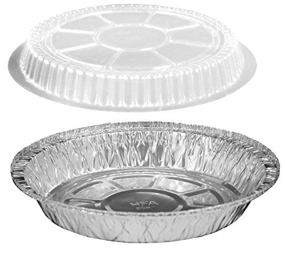 Handi-Foil 7" Round Slim (6-3/4") Aluminum Take-Out Pan Container w ...