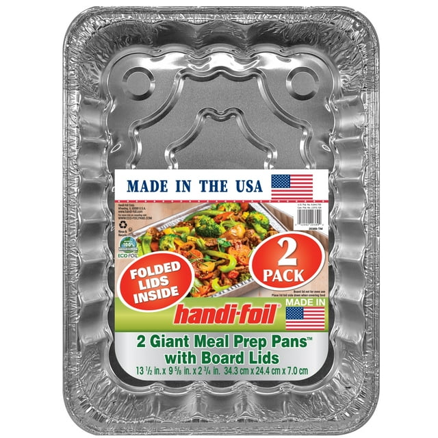 Shop Handi-Foil Aluminum Giant Meal Prep Pans for Take-Out with Folded ...