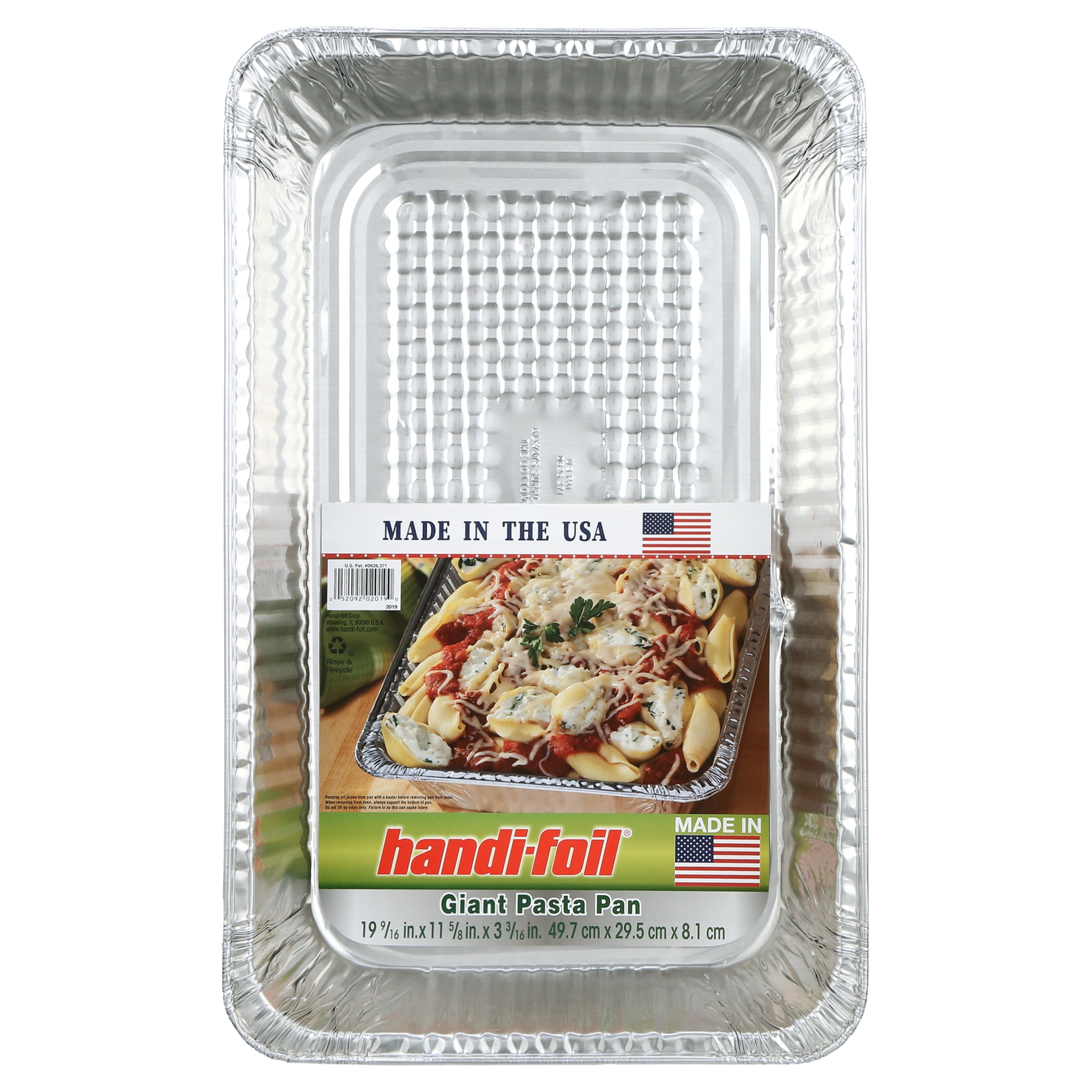 Handi-Foil 19.56" x 11.63" Aluminum Giant Pasta Pan, 1 Count - Walmart.com
