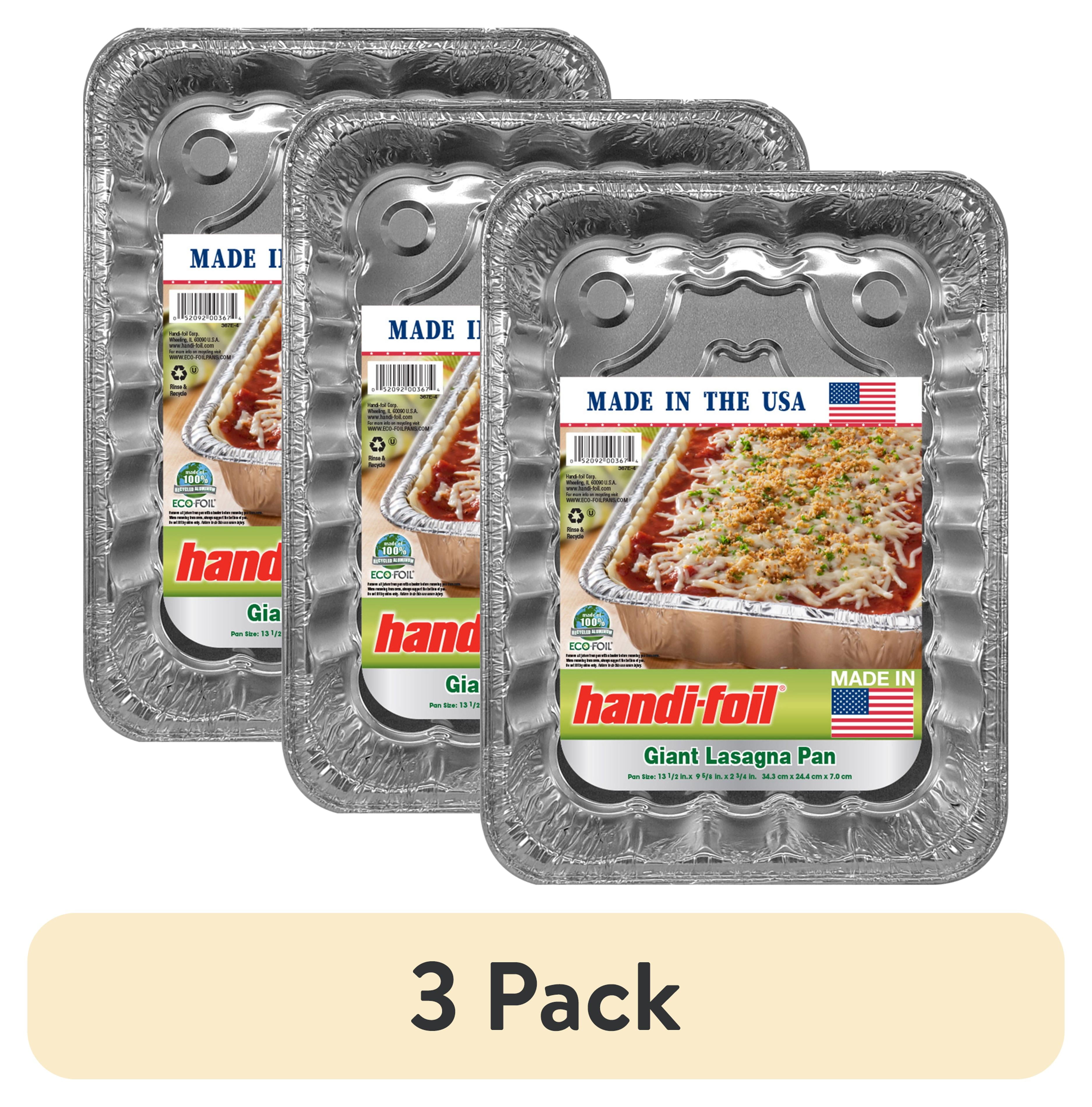 (3 pack) Handi-Foil Aluminum Giant Rectangular Lasagna Pan, 1 Count 13. ...
