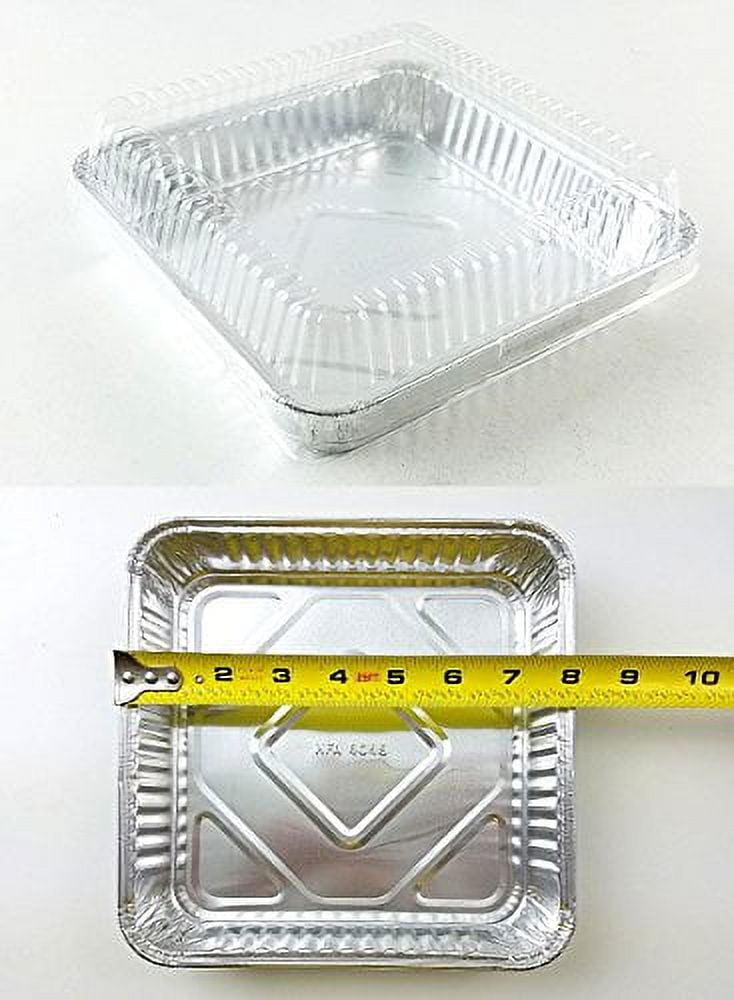 Handi-Foil Square Aluminum Foil Cake Pan w/Dome Lid - Disposable Pans ...