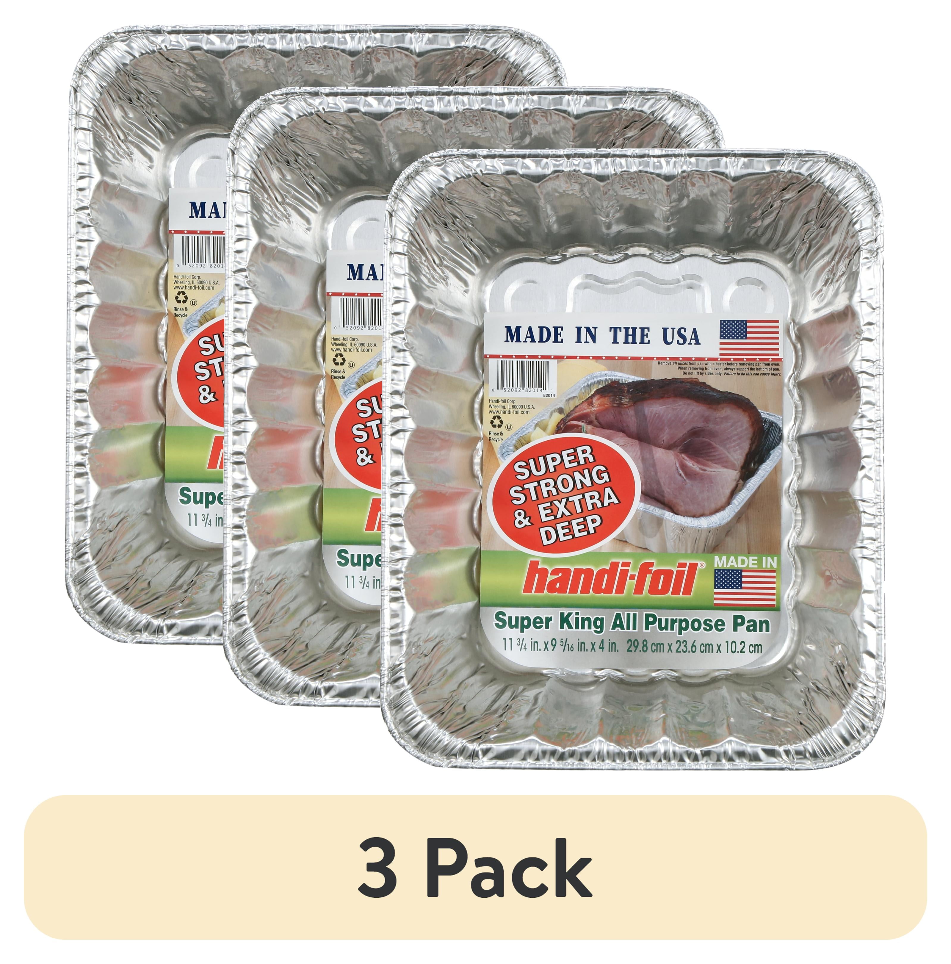 (3 pack) Handi-Foil Super King Aluminum Foil All Purpose Pan, 1 Count - Walmart.com