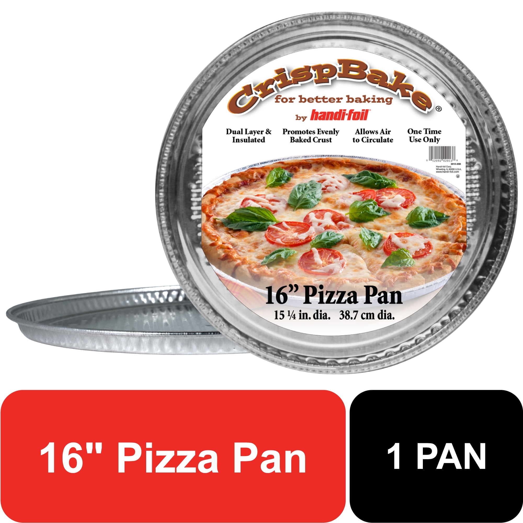 Handi-Foil Super King Crisp Bake 16" Aluminum Round Giant Pizza Pan, 1 ...