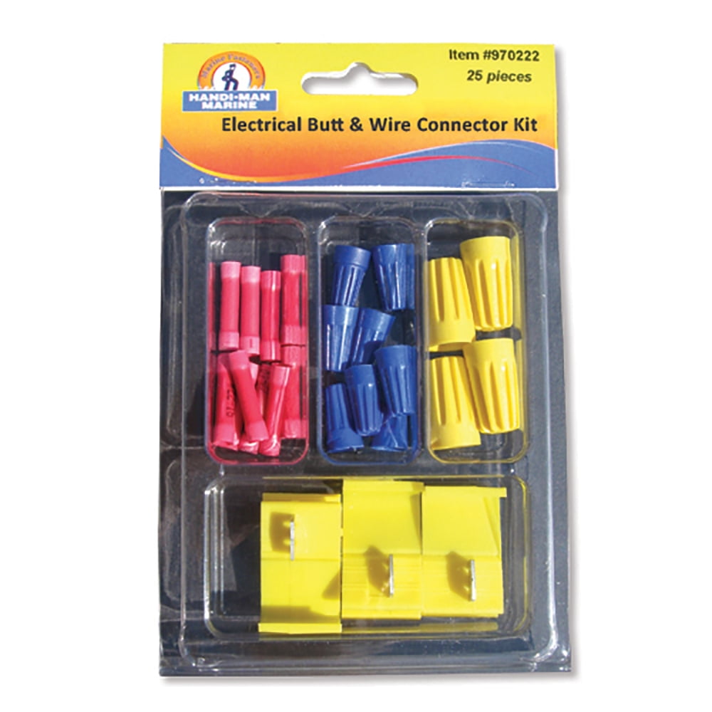 Handi-Man Butt & Wire Connector Kit - 25 Pieces [970222] - Walmart.com