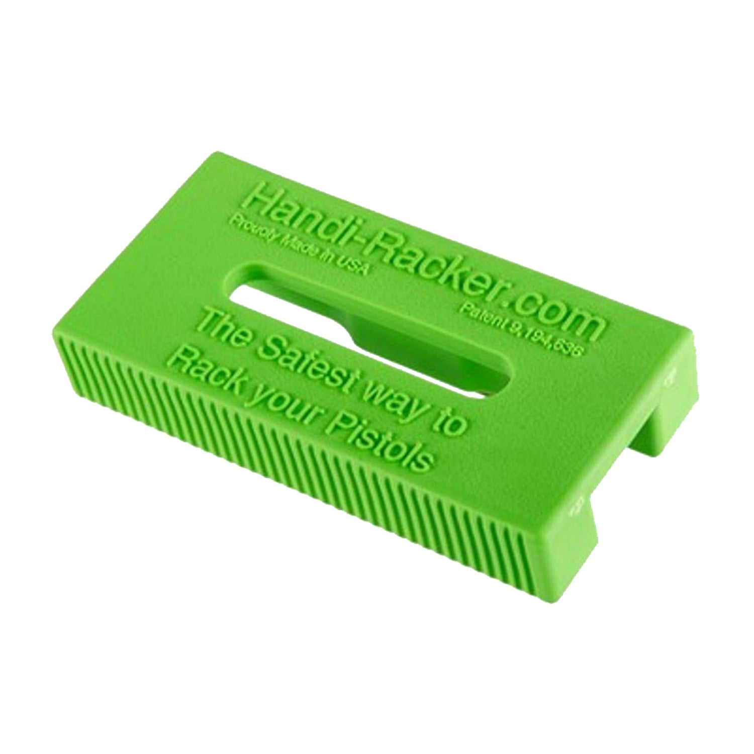 Handi-Racker Compact Pistol Slide Rack, Clear Jams, Safety Green, Grip ...