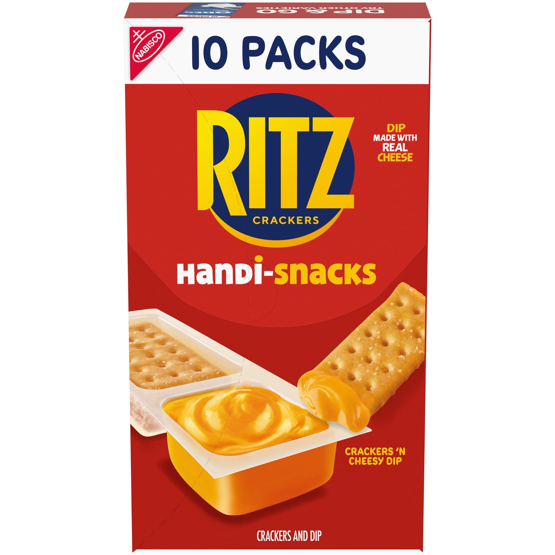 Handi-Snacks RITZ Crackers 'N Cheesy Dip Snack Packs, 10 Snack Packs ...