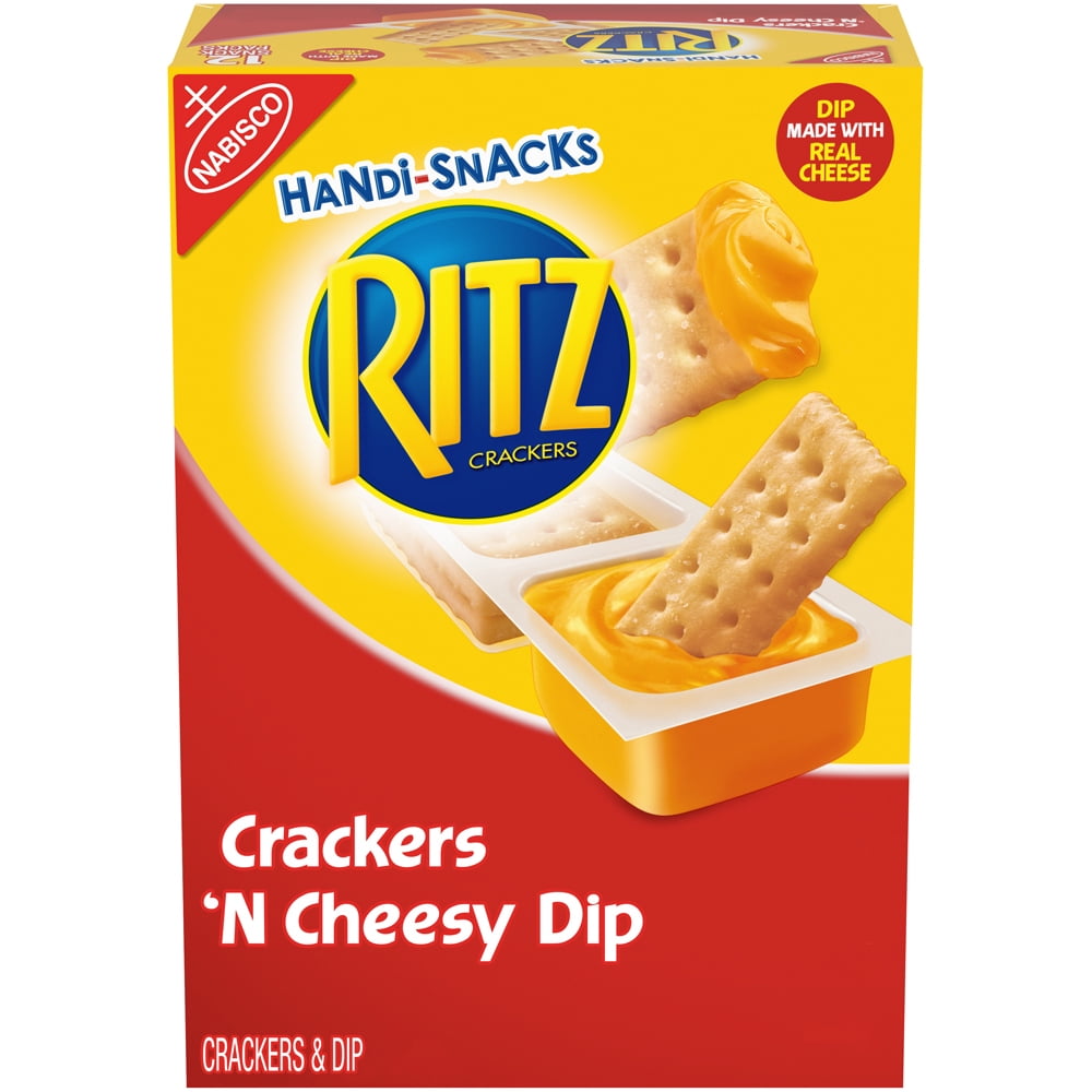 Handi-Snacks RITZ Crackers and Cheese Dip Snack Packs, 1 Box of 12 ...