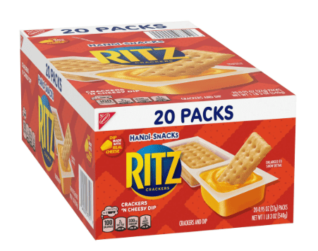 Handi-Snacks RITZ Crackers 'N Cheesy Dip Snack Packs, 20 Snack Packs20 ...