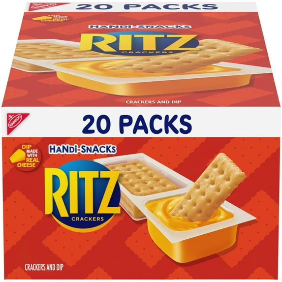 Handi-Snacks RITZ Crackers 'N Cheesy Dip Snack Packs, 20 Snack Packs ...