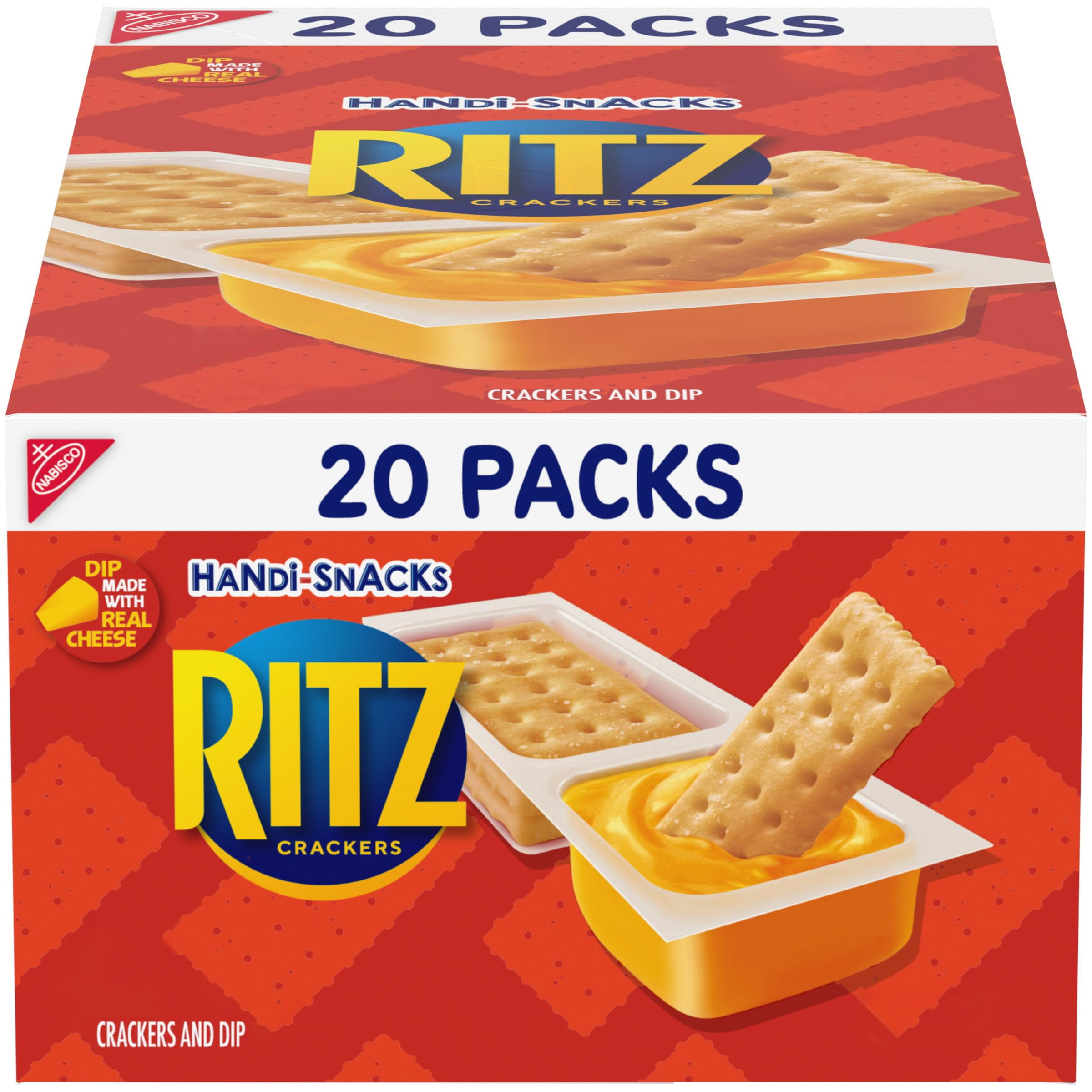 Handi-Snacks RITZ Crackers 'N SBF3 Cheesy Dip Snack Packs, 20 Snack ...