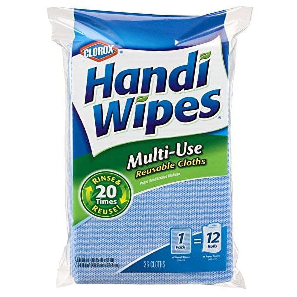 Clorox, Handi Wipes Reusable Cloths, 36 Count, Blue - Walmart.com