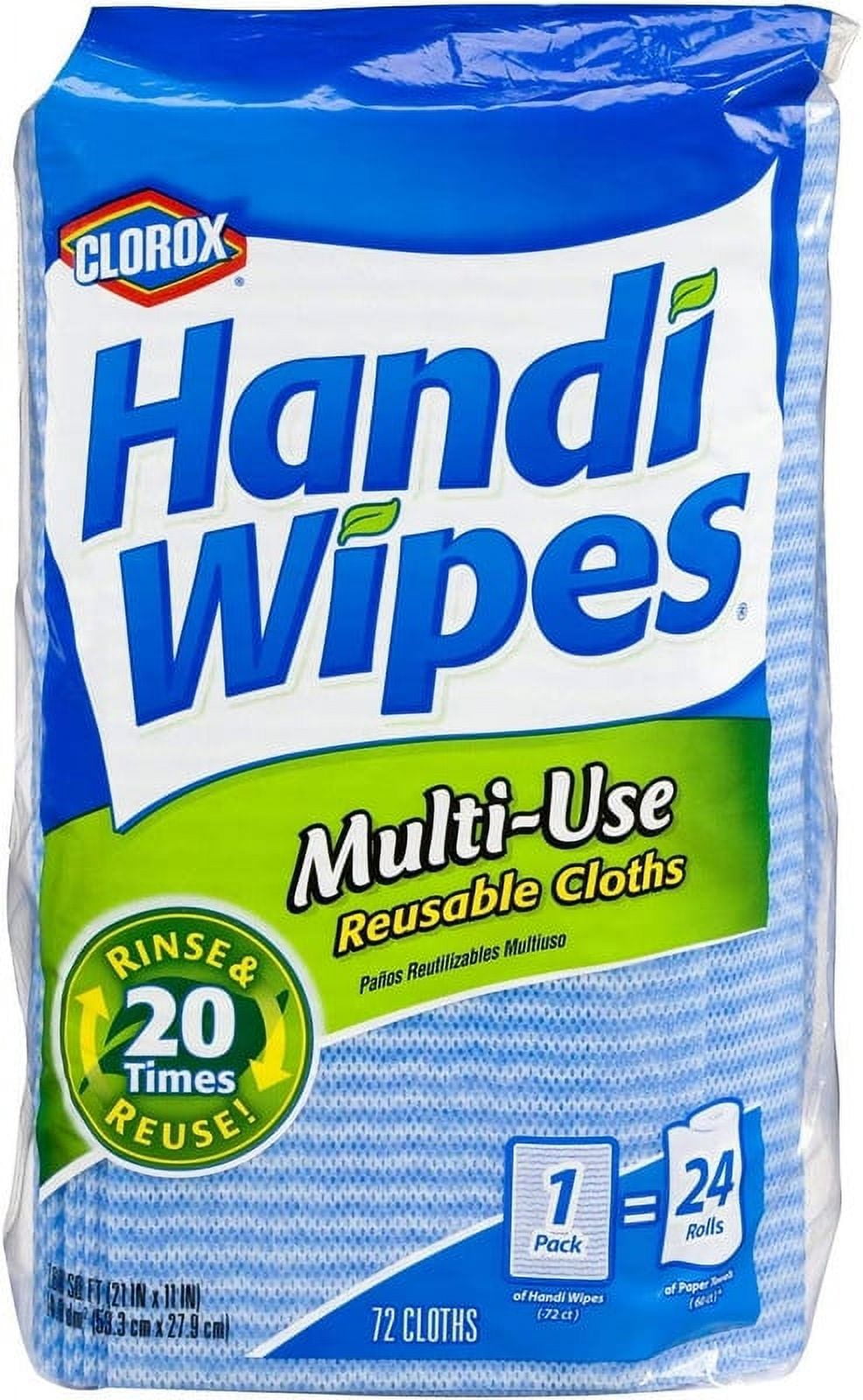 Clorox Handi Wipes, Reusable Multi-Purpose Cleaning Cloths, 72 Pack ...