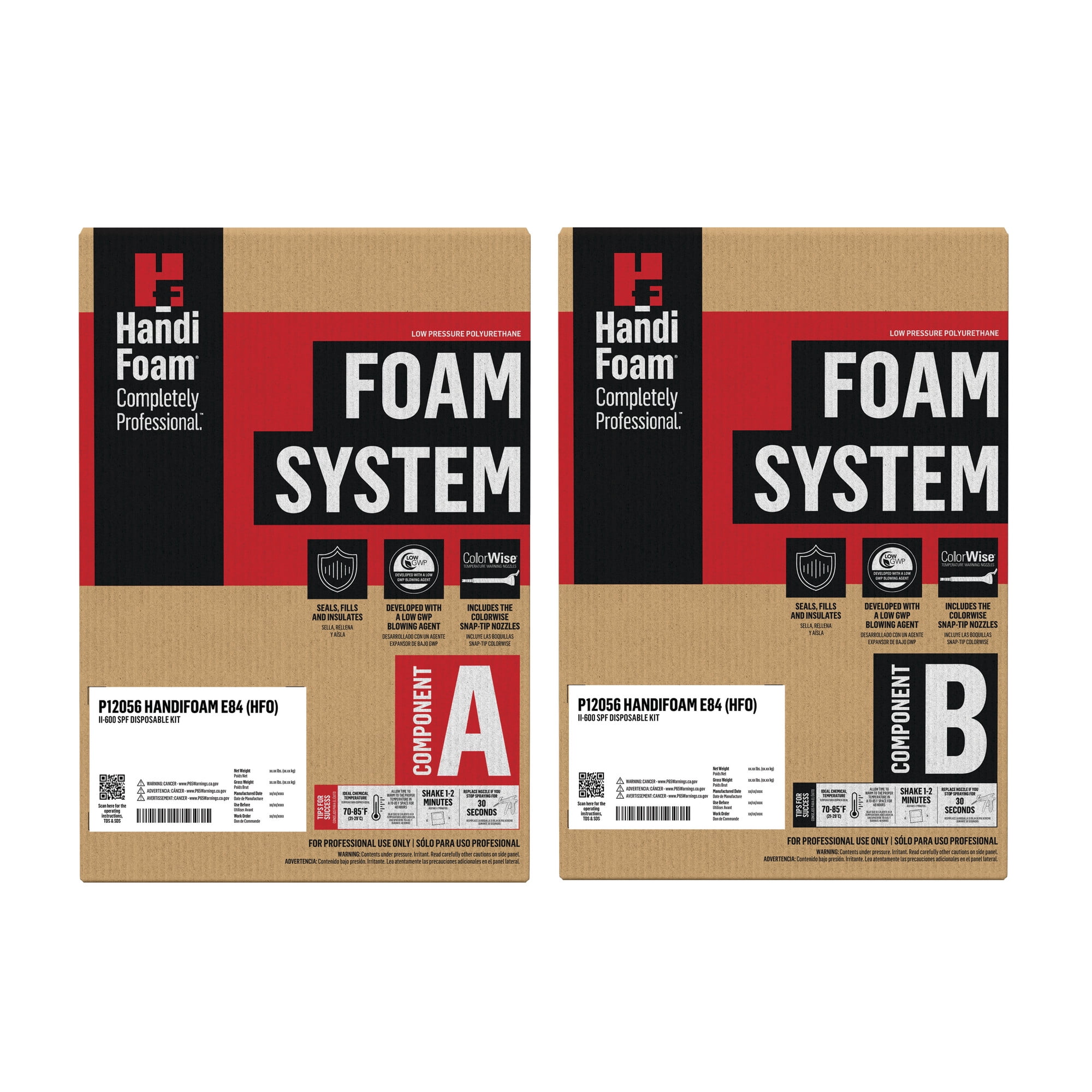 HANDI-FOAM, Spray Foam Insulation Kit, 600 bd ft, Polyurethane ...
