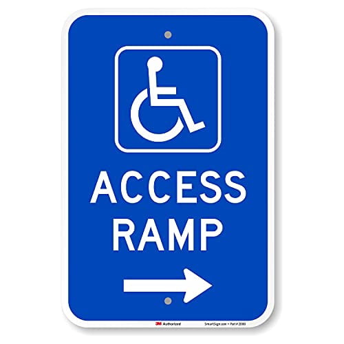 Handicap Access Ramp Sign - Walmart.com