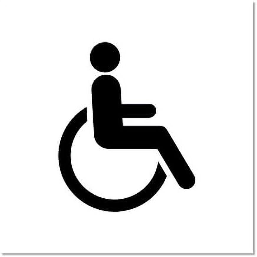 Handicap Access Sign 6" x 6" (White/Black) - Walmart.com