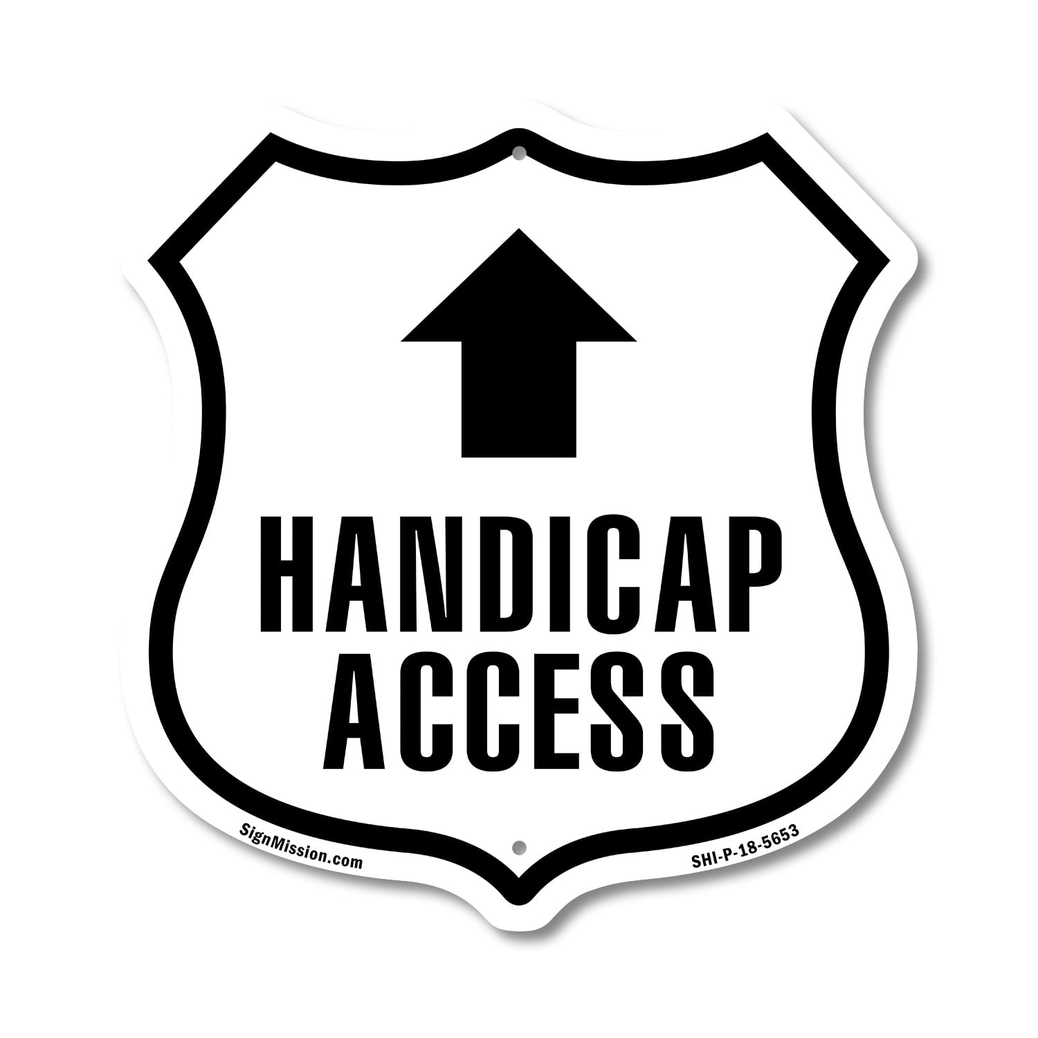 Handicap Access Up (2 Pack) 12 inch X 12 inch Shield-Shaped Rust-Free ...