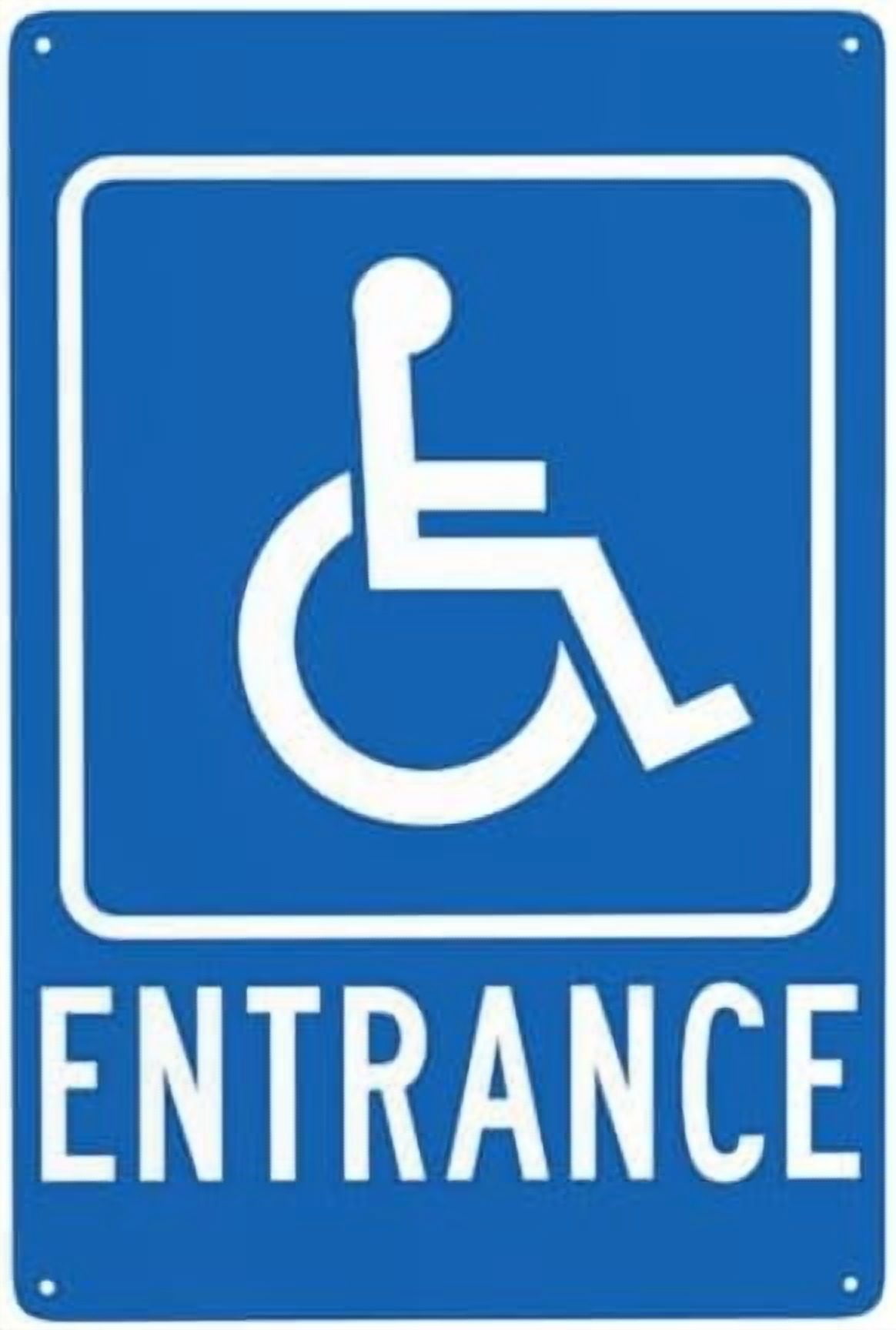 Handicap Entrance Metal Warning Signs, Cautions Security Tin Sign ...