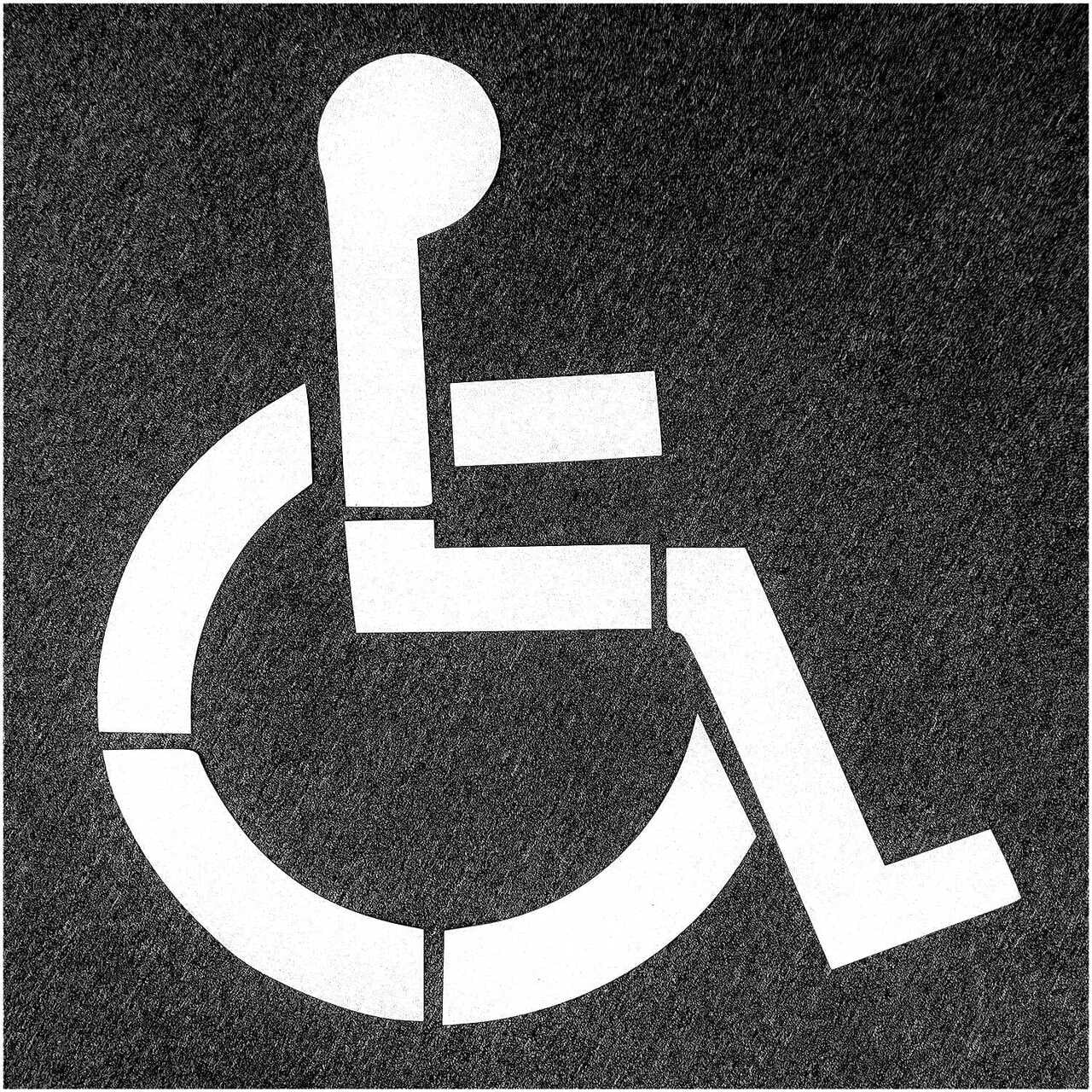 Handicap Outdoor Reflective Pavement Adhesive Sign for Asphalt and ...