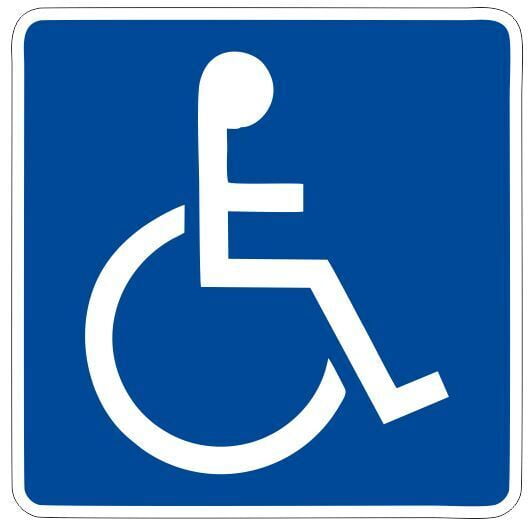 Handicap Parking Metal Sign Decal Highway Sign Road Sign Size: 8 inch x ...