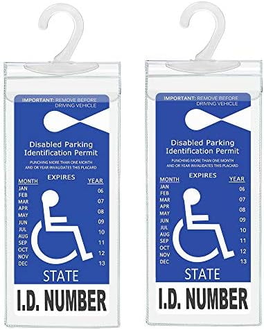 Handicap Parking Placard Holder, Ultra Transparent Disabled Permit ...