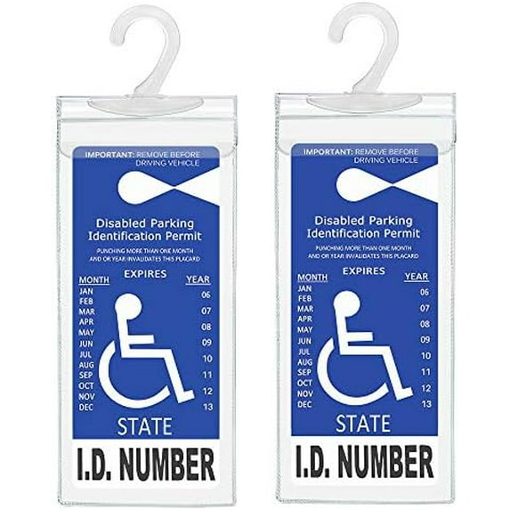 Handicap Parking Placard Holder, Ultra Transparent Disabled Permit ...