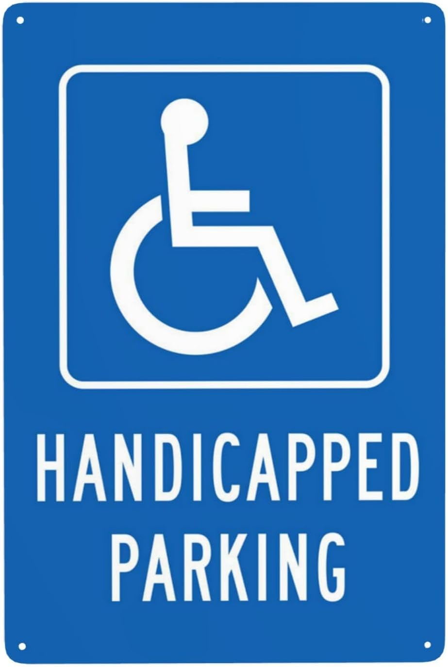 Handicap Parking Sign, Handicapped Metal Warning Signs, Cautions ...