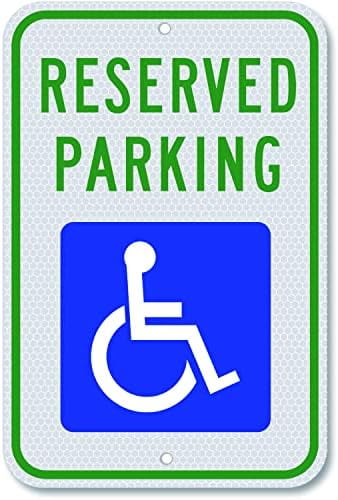 Handicap Parking Signs-8 X 12 inch Sign, with ADA Accessibility Symbol ...