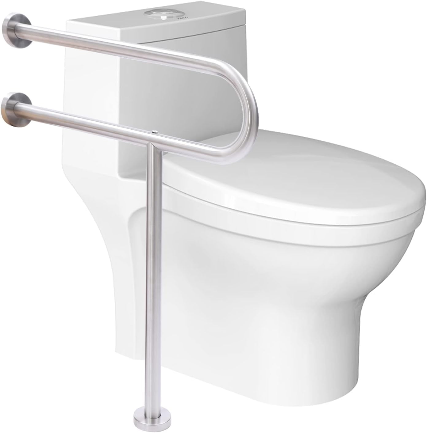 Handicap Rail Grab Bar, Wall Mount Toilet Safety Rail, Bathroom Safety ...