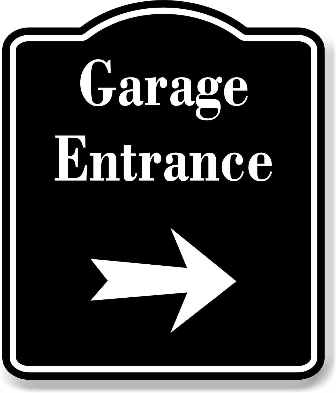 Handicap Ramp At Side Entrance BLACK Aluminum Composite Sign, 8.5"x10 ...