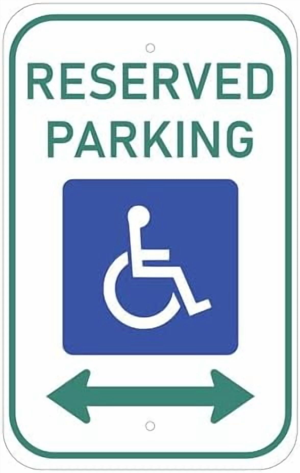 Handicap Reserve Parking Dual Arrow Sign R7-8- ADA Compliant Digitally ...