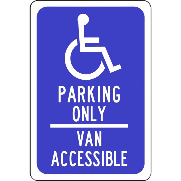 Van Accessible Parking Signs Size 18 In X 12 In Nominal Sign Size,