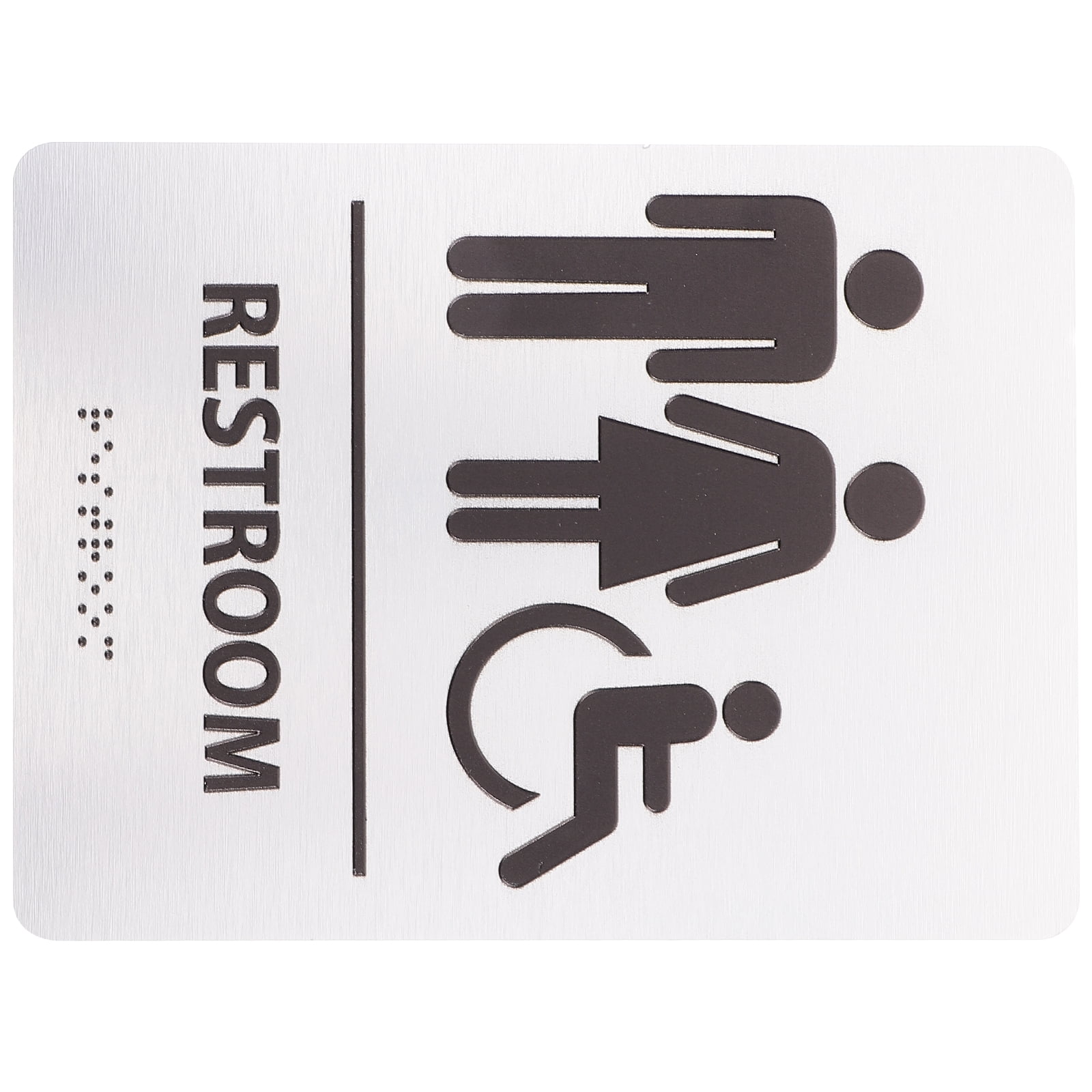 TINKSKY Wc Sign Restroom Signs For Business Grey 1Pack - Walmart.com