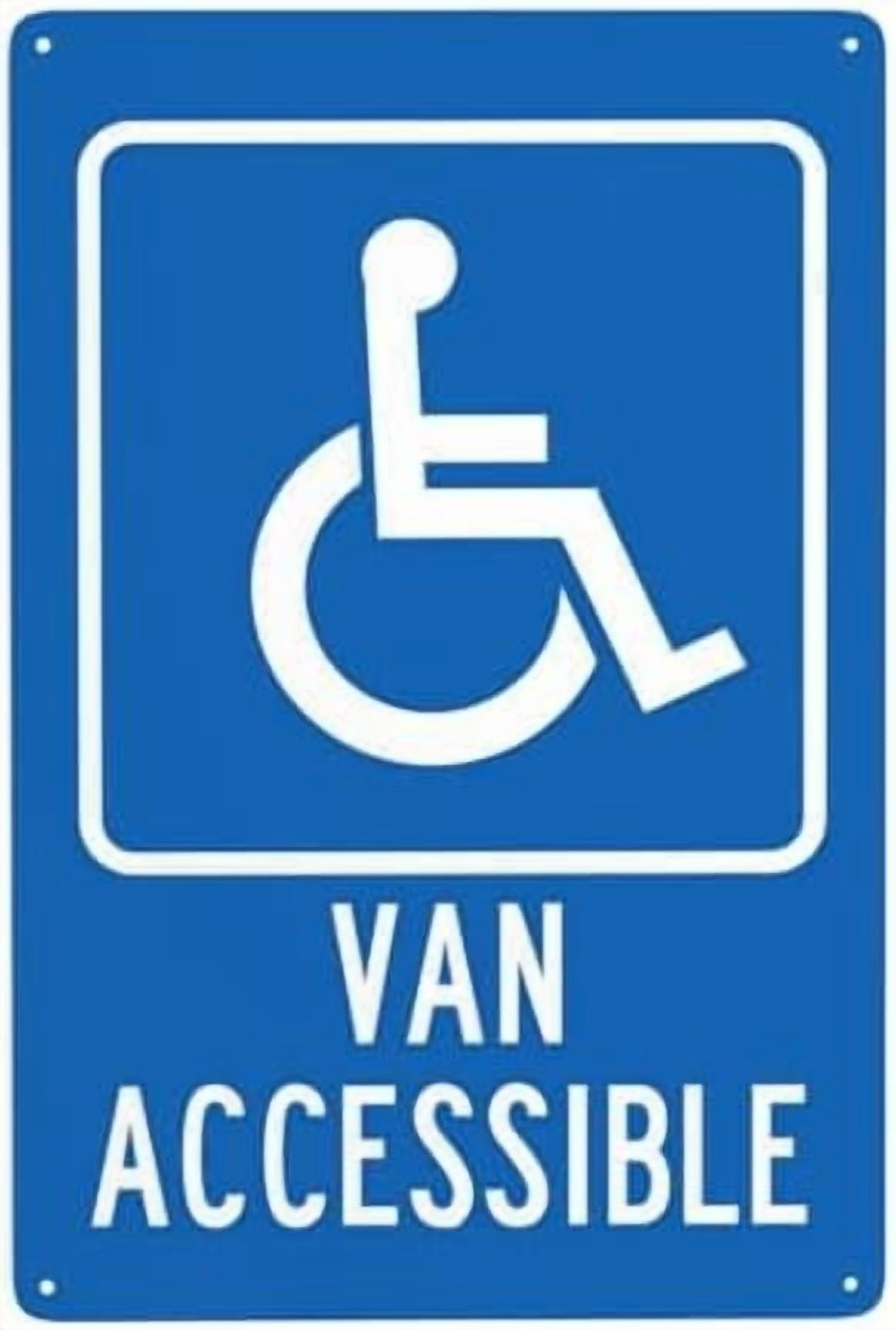 Handicap Van Accessible Parking Metal Warning Signs, Cautions Security ...