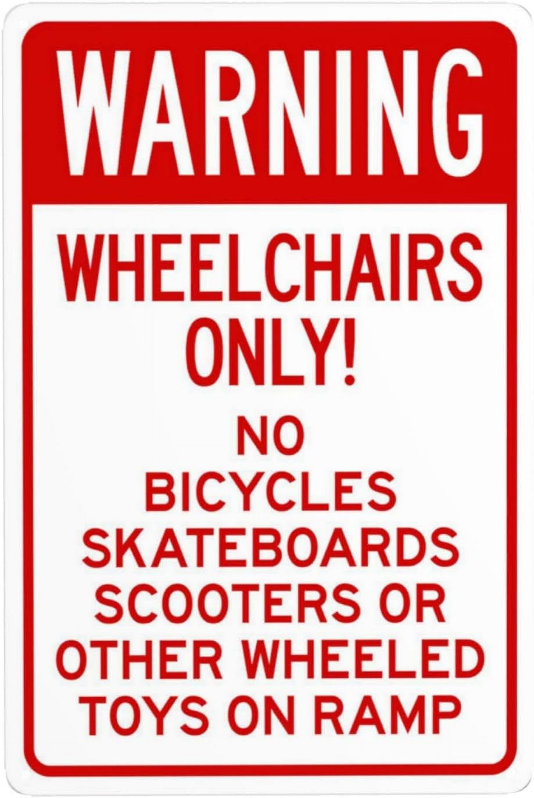 Handicap Visitor With Graphic Metal Warning Signs, Cautions Security ...