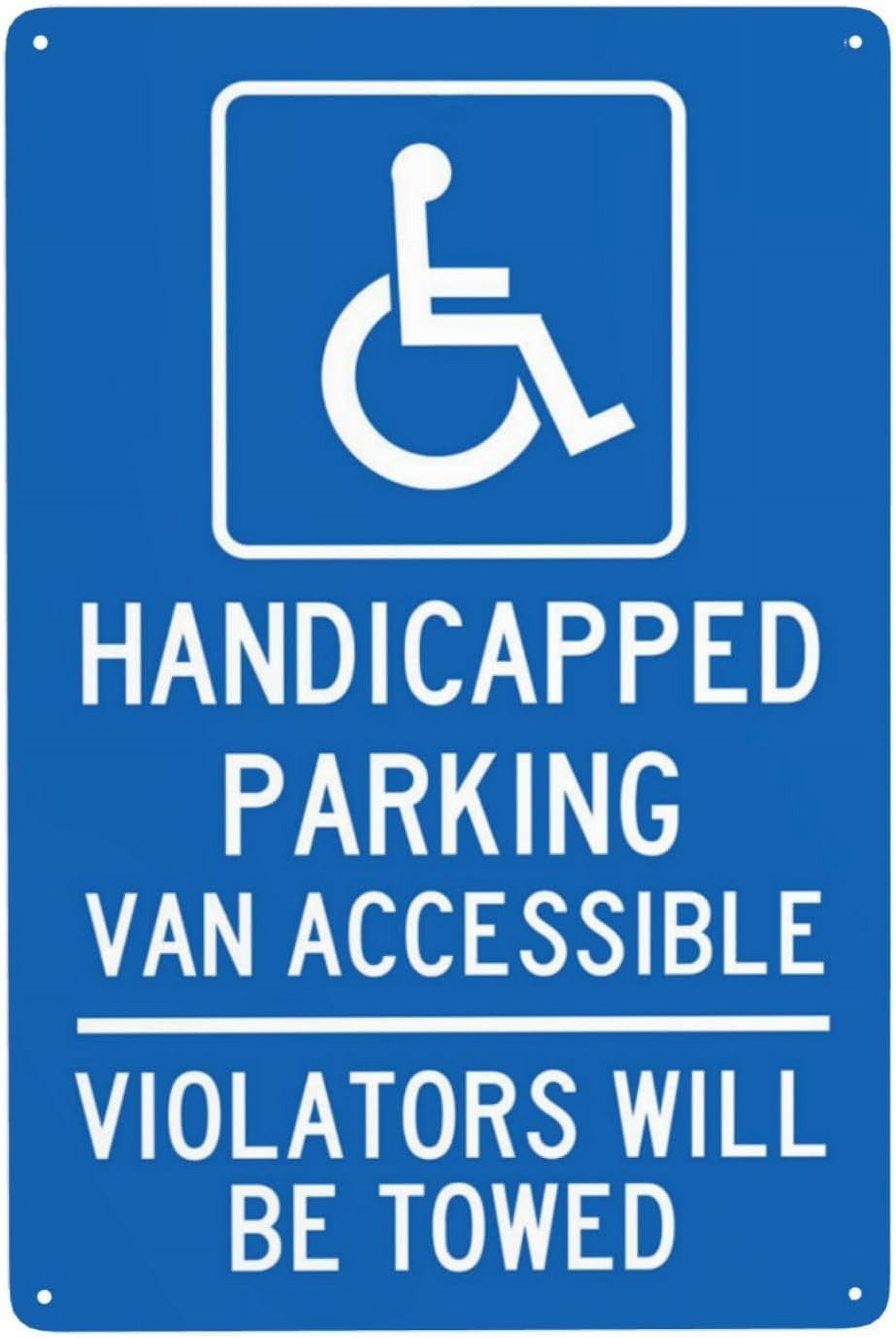 Handicap Visitor With Graphic Metal Warning Signs, Cautions Security ...